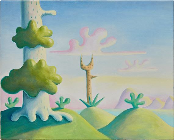 Daisy Dodd-Noble | Blue speckled tree and spiked tree (2020) | MutualArt