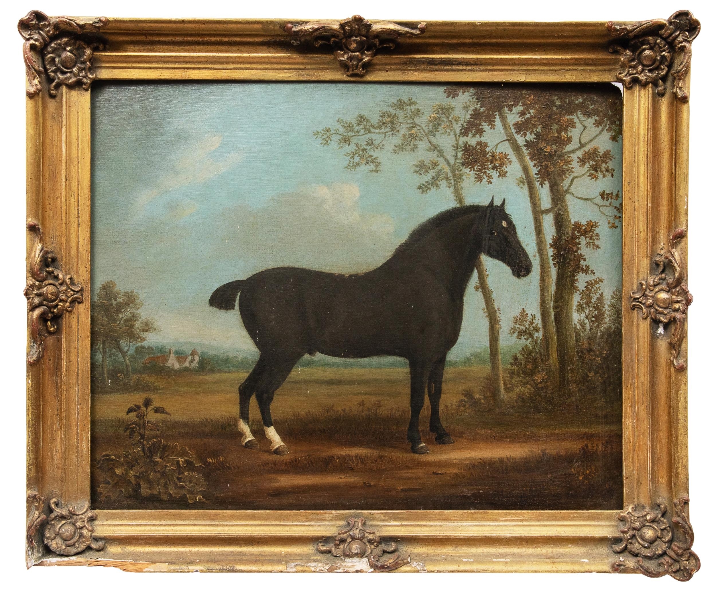 Benjamin Zobel | A dark bay pony with white socks | MutualArt