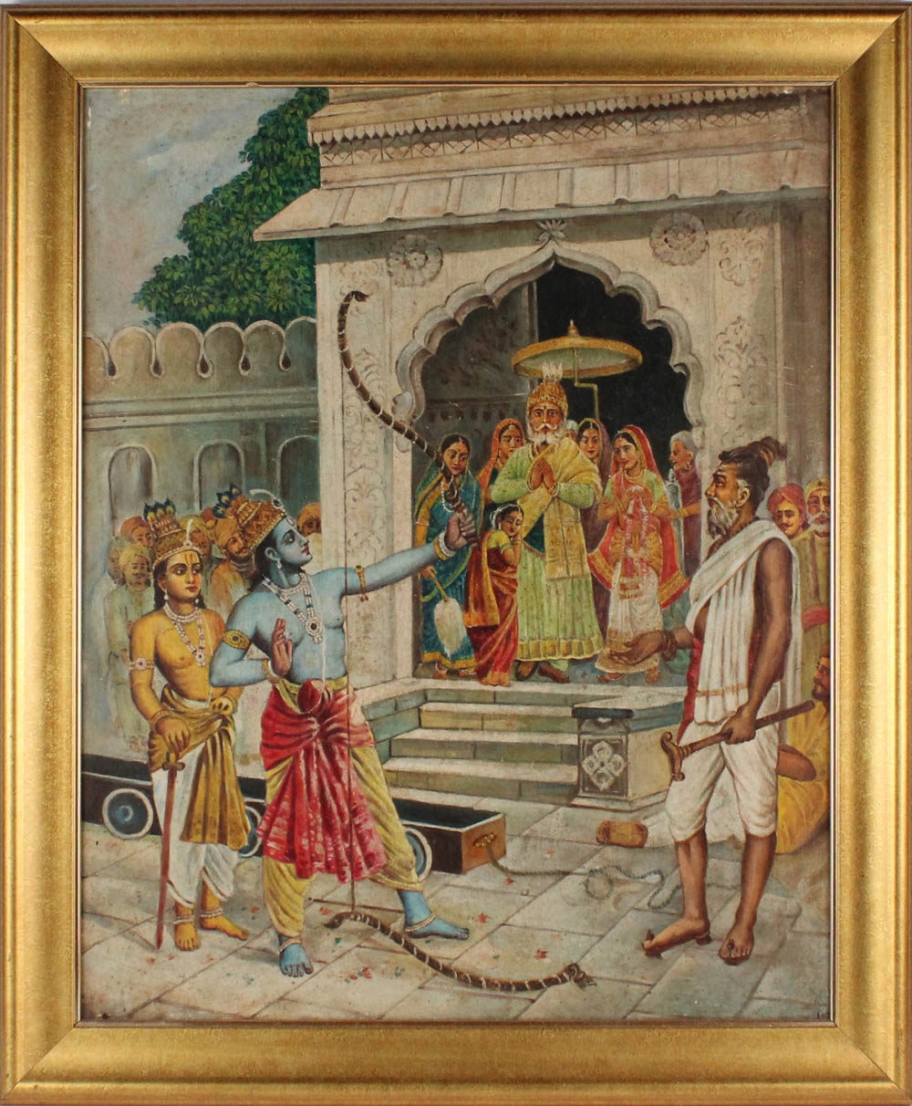Raja Ravi Varma | Rama Breaking the Bow | MutualArt