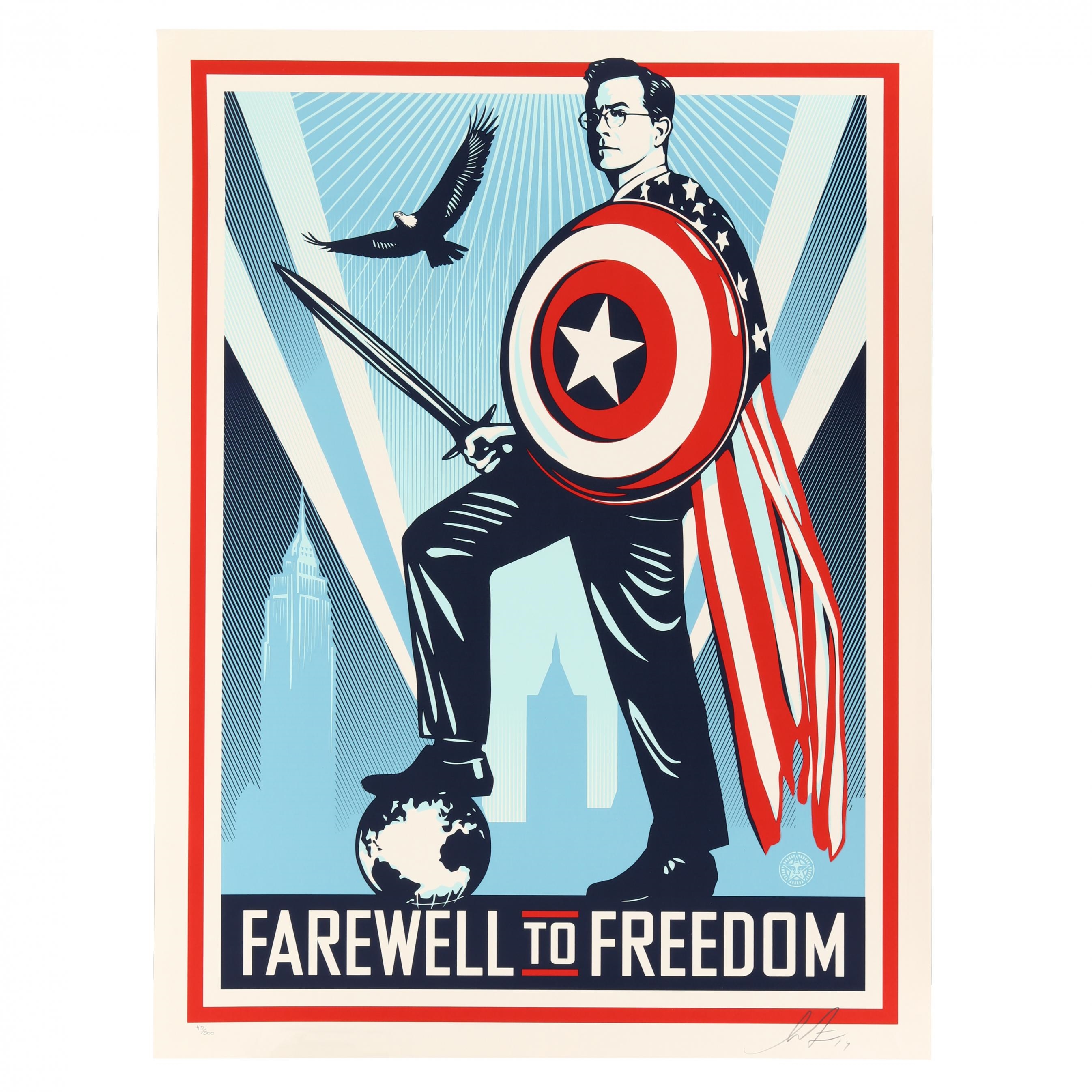 Shepard Fairey | Farewell to Freedom (Stephen Colbert) / Danger: No ...