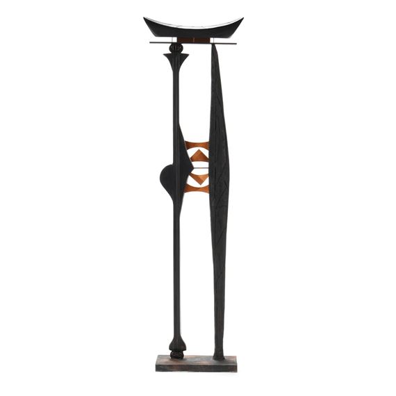 Gloria Roberts | Tall Zen Modernist Mixed Media Sculpture | MutualArt