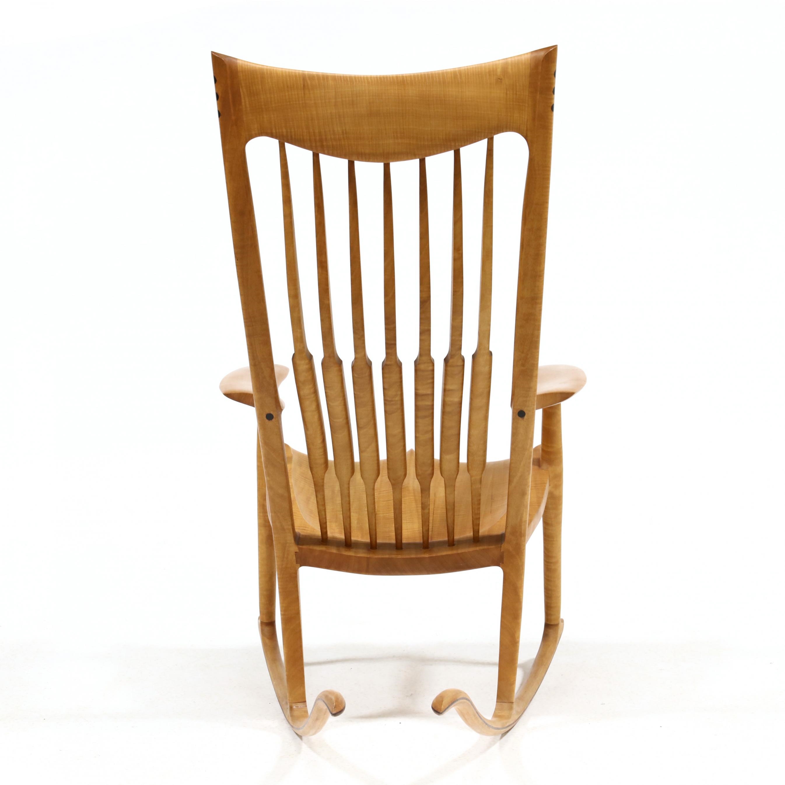 Sam Maloof | Tiger Maple Rocking Chair | MutualArt