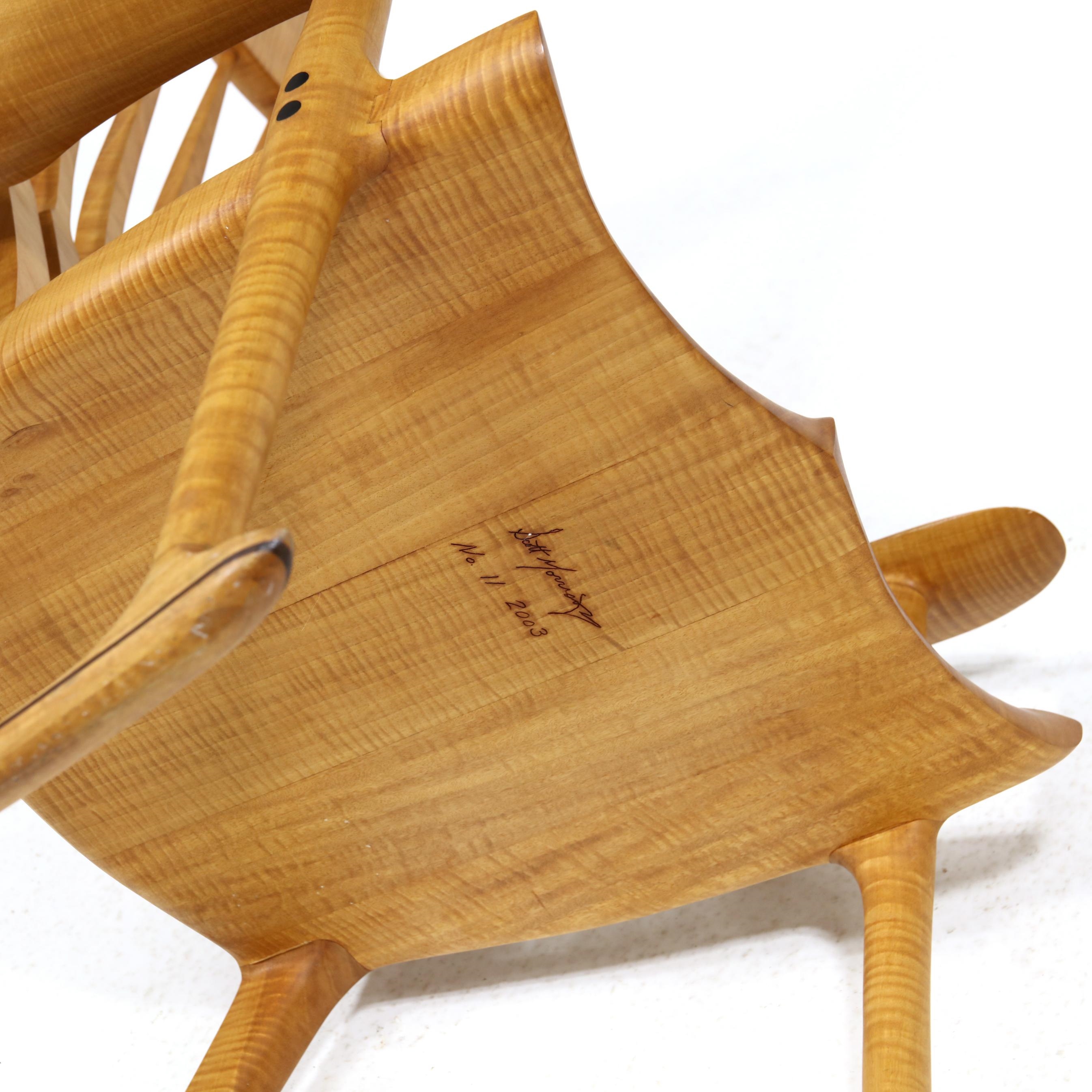 Sam Maloof | Tiger Maple Rocking Chair | MutualArt