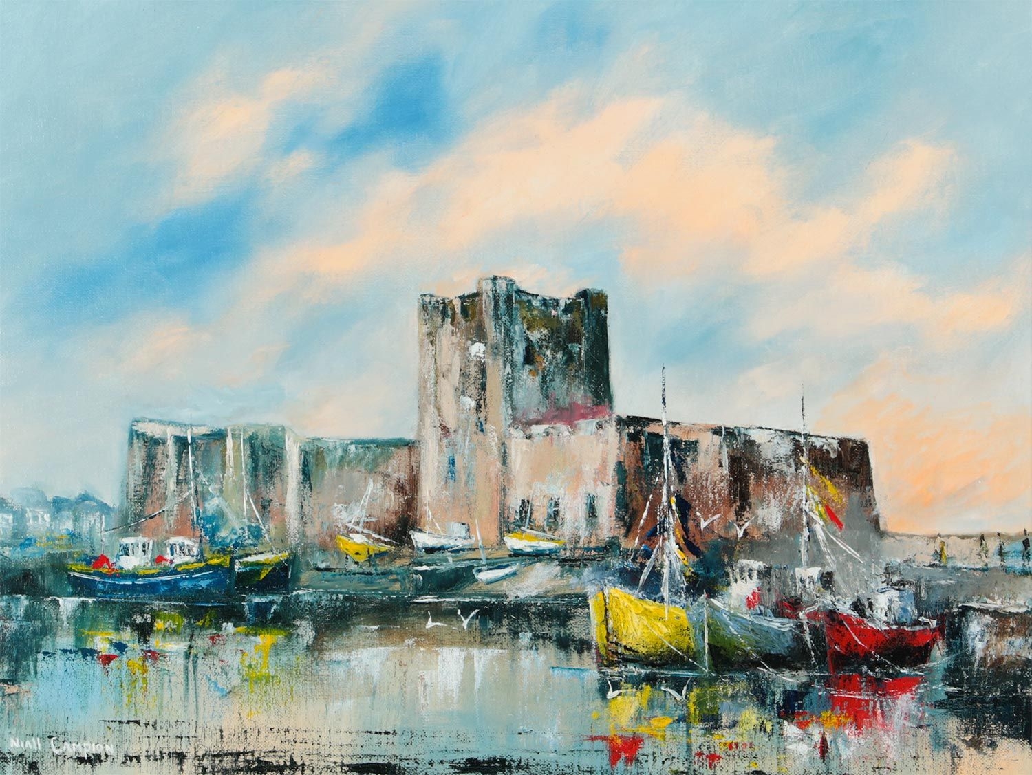 Niall Campion | 'BOATS BY CARRICKFERGUS CASTLE' | MutualArt