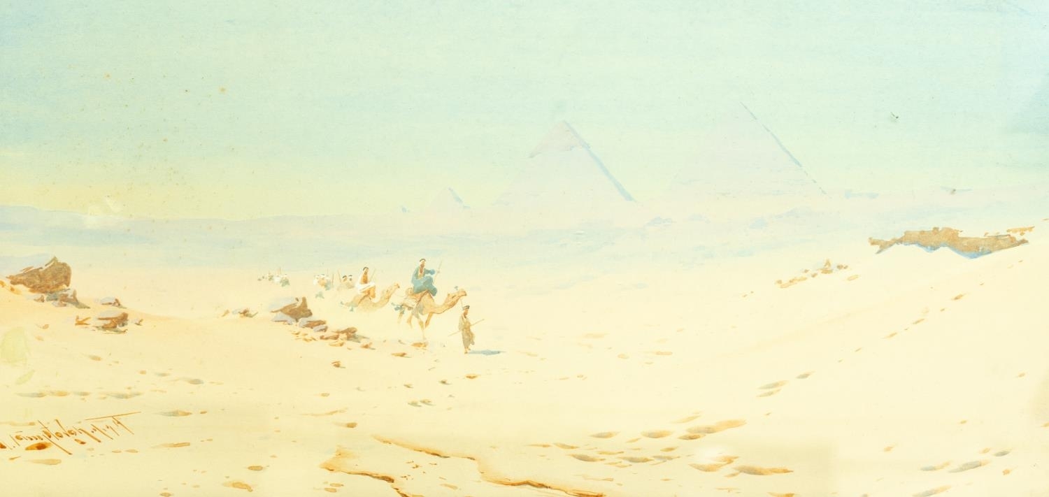 Augustus Osborne Lamplough | A pair of Views of the Pyramids of Egypt ...