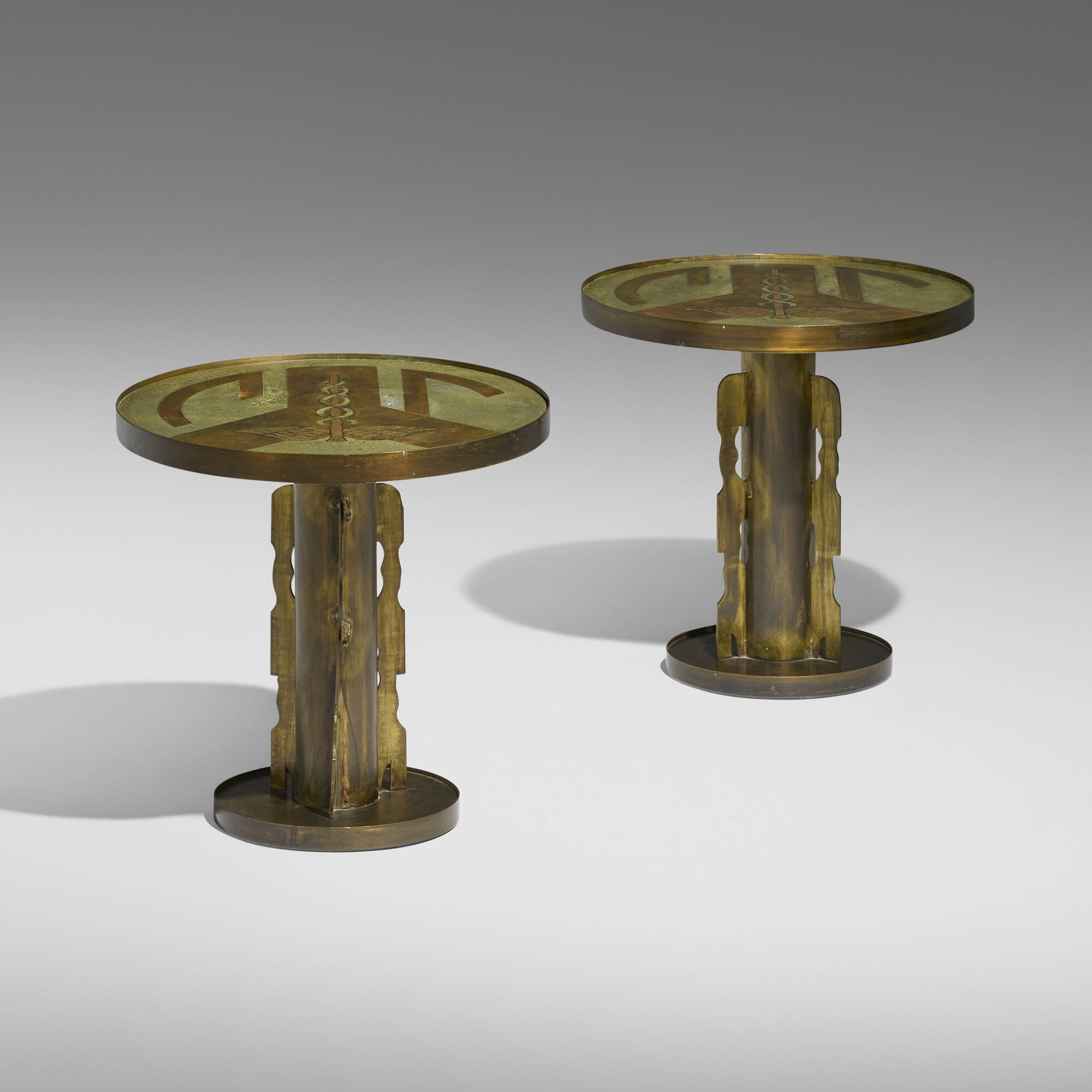 Philip & Kelvin LaVerne | Custom Etruscan Caduceus occasional tables ...