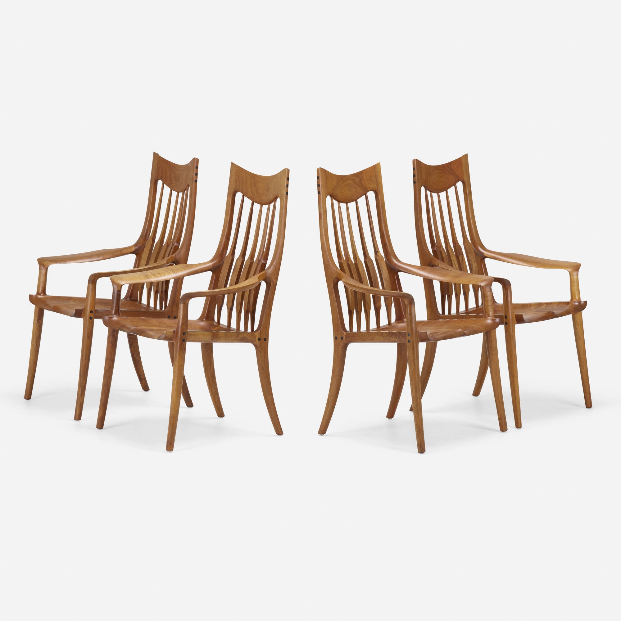 Sam Maloof | Spindle chairs, set of four (1990) | MutualArt