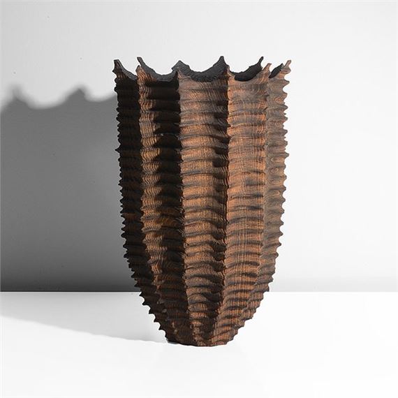 Marc Ricourt | tall open vessel with linear (2008) | MutualArt