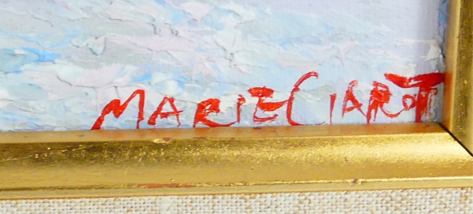 Marie Charlot | Three figures in a beach scene | MutualArt