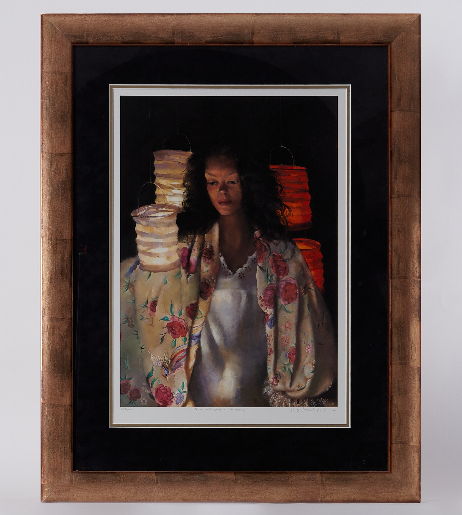 Robert Lenkiewicz | Anna with Paper Lanterns | MutualArt