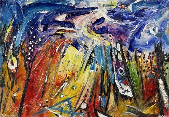 David Wilde | Fire in a Cornfield | MutualArt