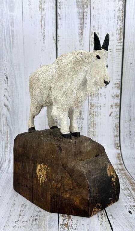 John L. Clarke | Mountain Goat Carving | MutualArt