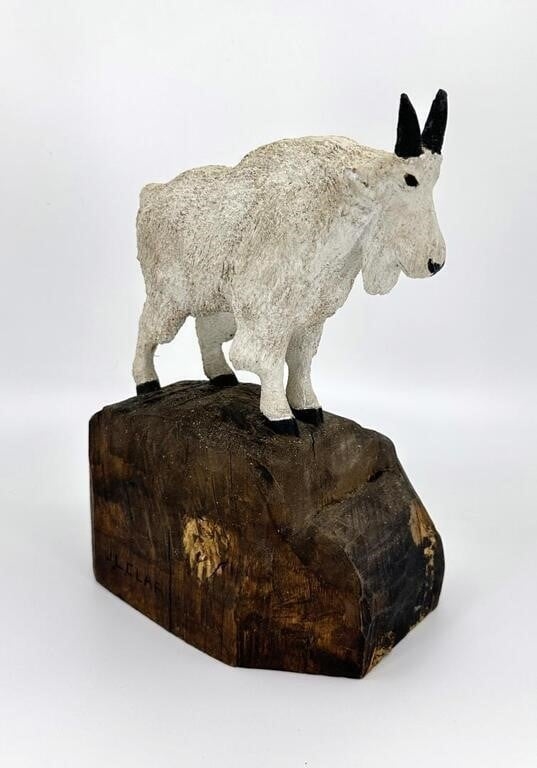 John L. Clarke | Mountain Goat Carving | MutualArt