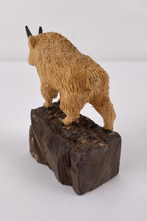 John L. Clarke | Mountain Goat Carving | MutualArt
