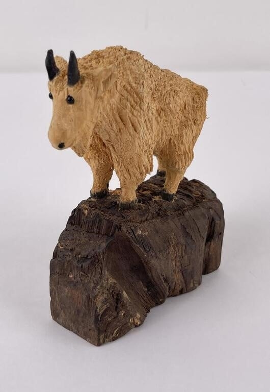 John L. Clarke | Mountain Goat Carving | MutualArt
