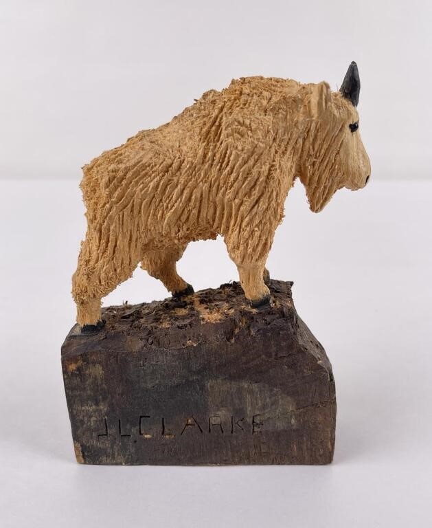 John L. Clarke | Mountain Goat Carving | MutualArt