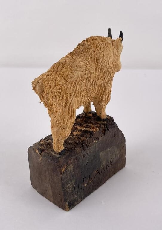 John L. Clarke | Mountain Goat Carving | MutualArt