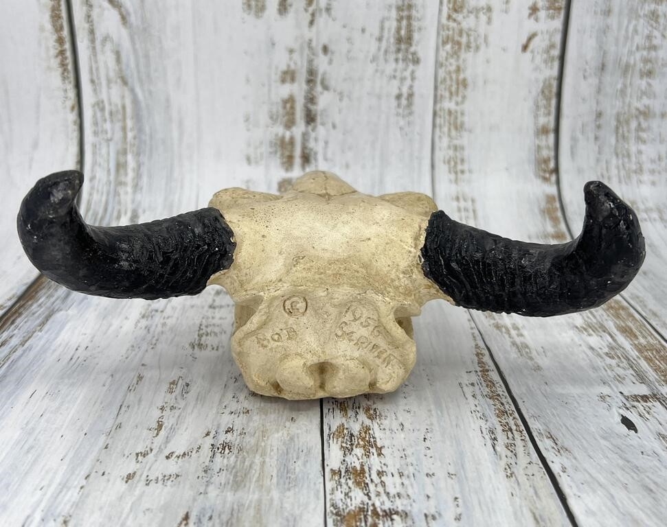 Bob Scriver | Buffalo Skull Sculpture | MutualArt