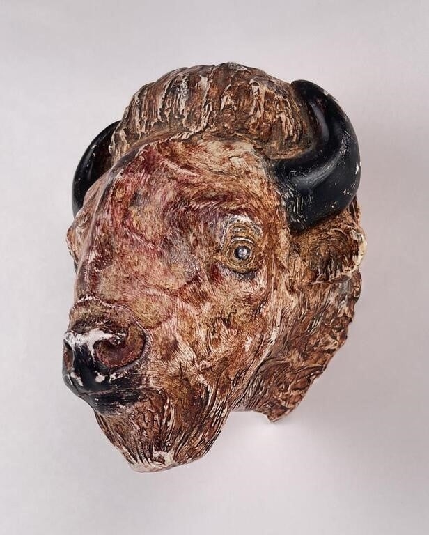 Bob Scriver | Buffalo Head Sculpture | MutualArt