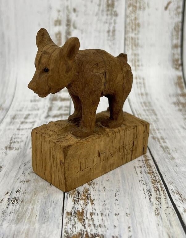 John L. Clarke | Bear Cub Carving | MutualArt