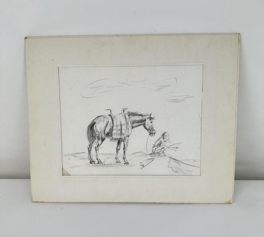 George McKee Cochran | George McKee Cochran Indian Drawing | MutualArt