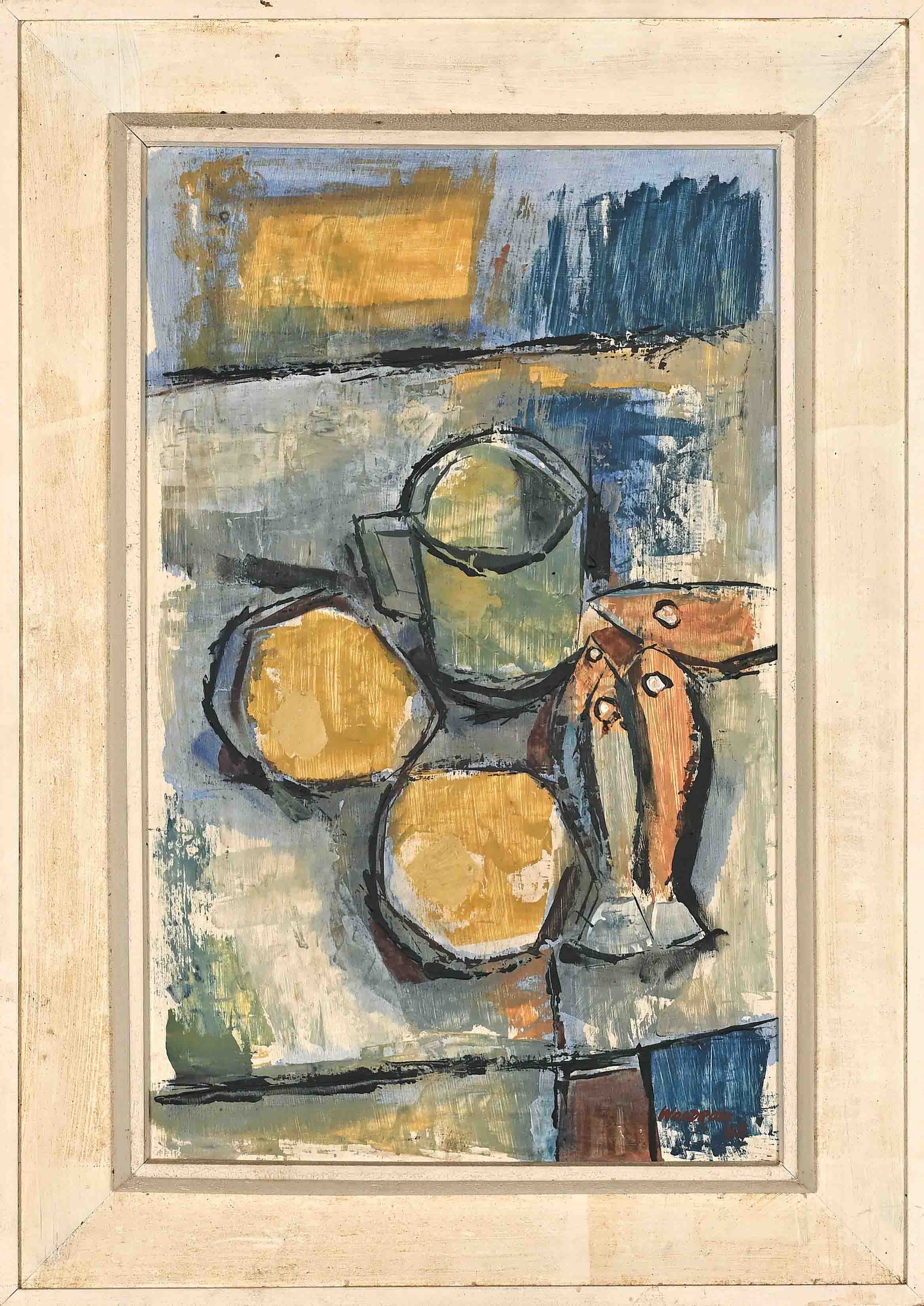 Mervyn Woodrow | Still Life with Cup and Fish (1965) | MutualArt