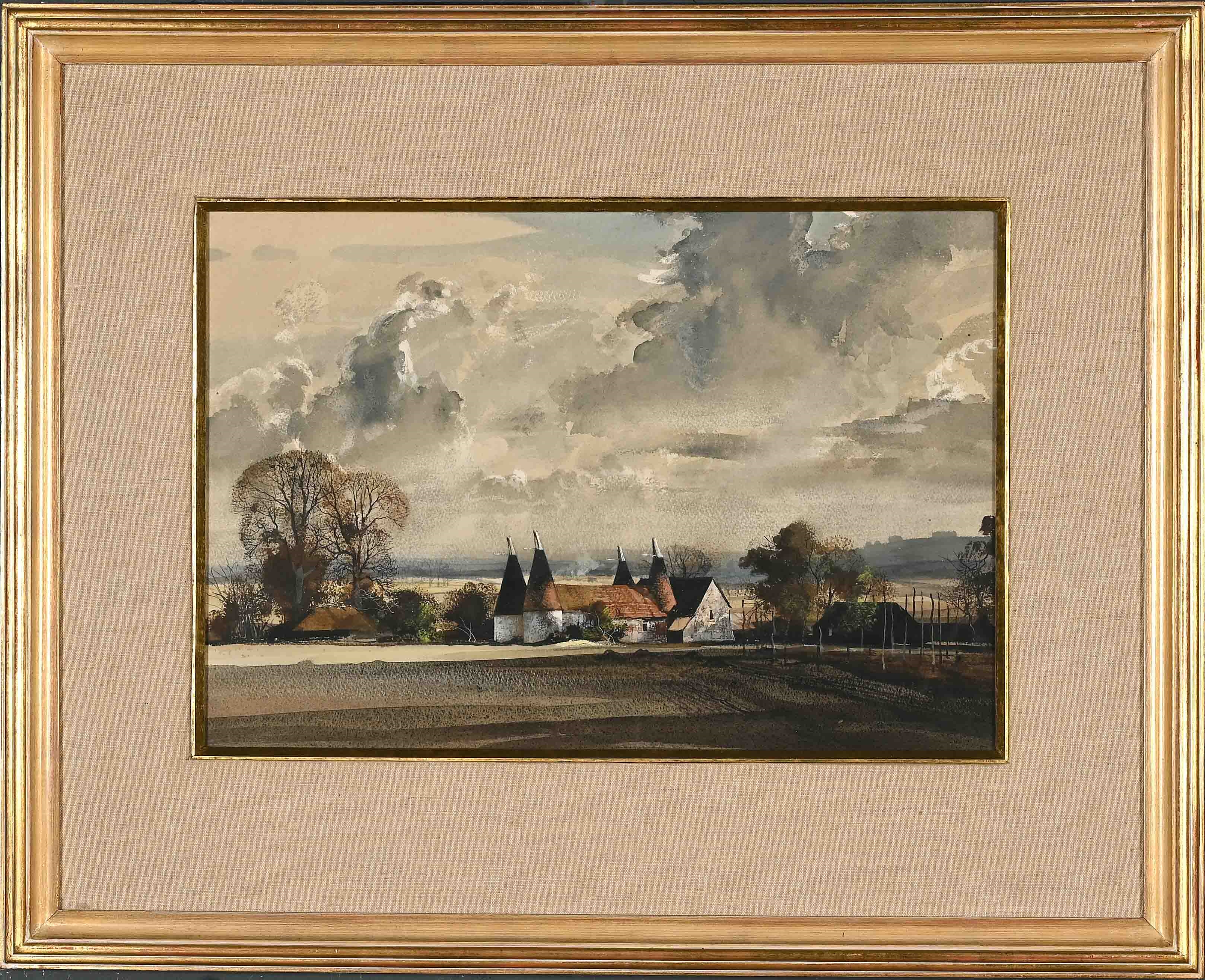 Rowland Hilder | Oast Houses Kent | MutualArt