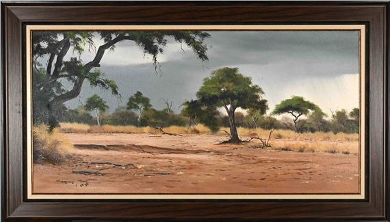 Gerhard Smit | Bushveld Clearing with Trees | MutualArt