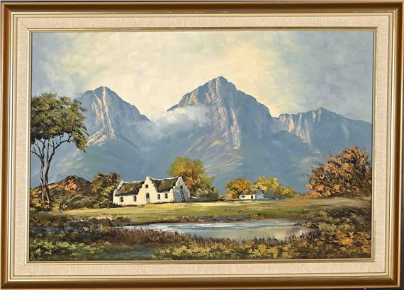 Don Benzien | Cape Dutch House with Mountains | MutualArt