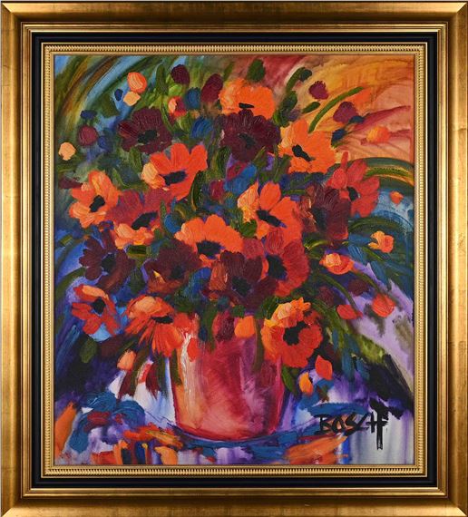 Cornelius Bosch | Still Life with Red and Orange Flowers | MutualArt