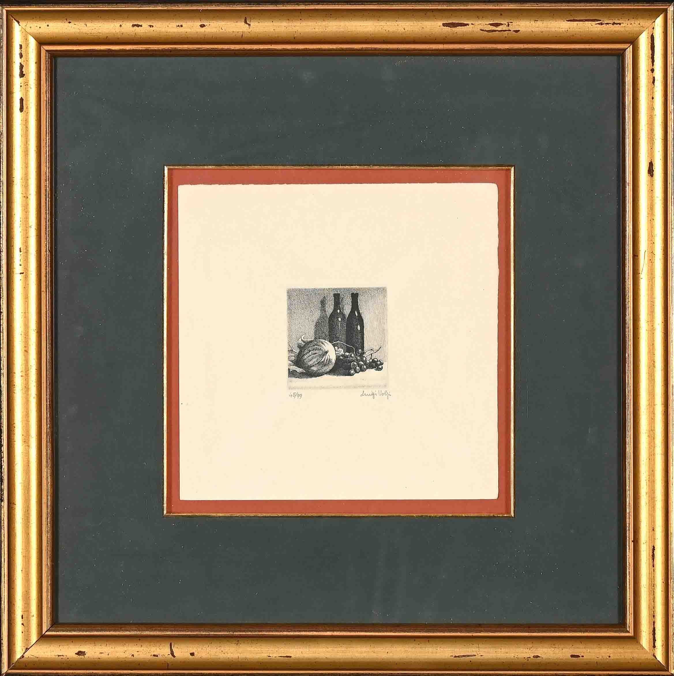 Luigi Volpi | Three Works: Still Lifes with Bottles and Food | MutualArt