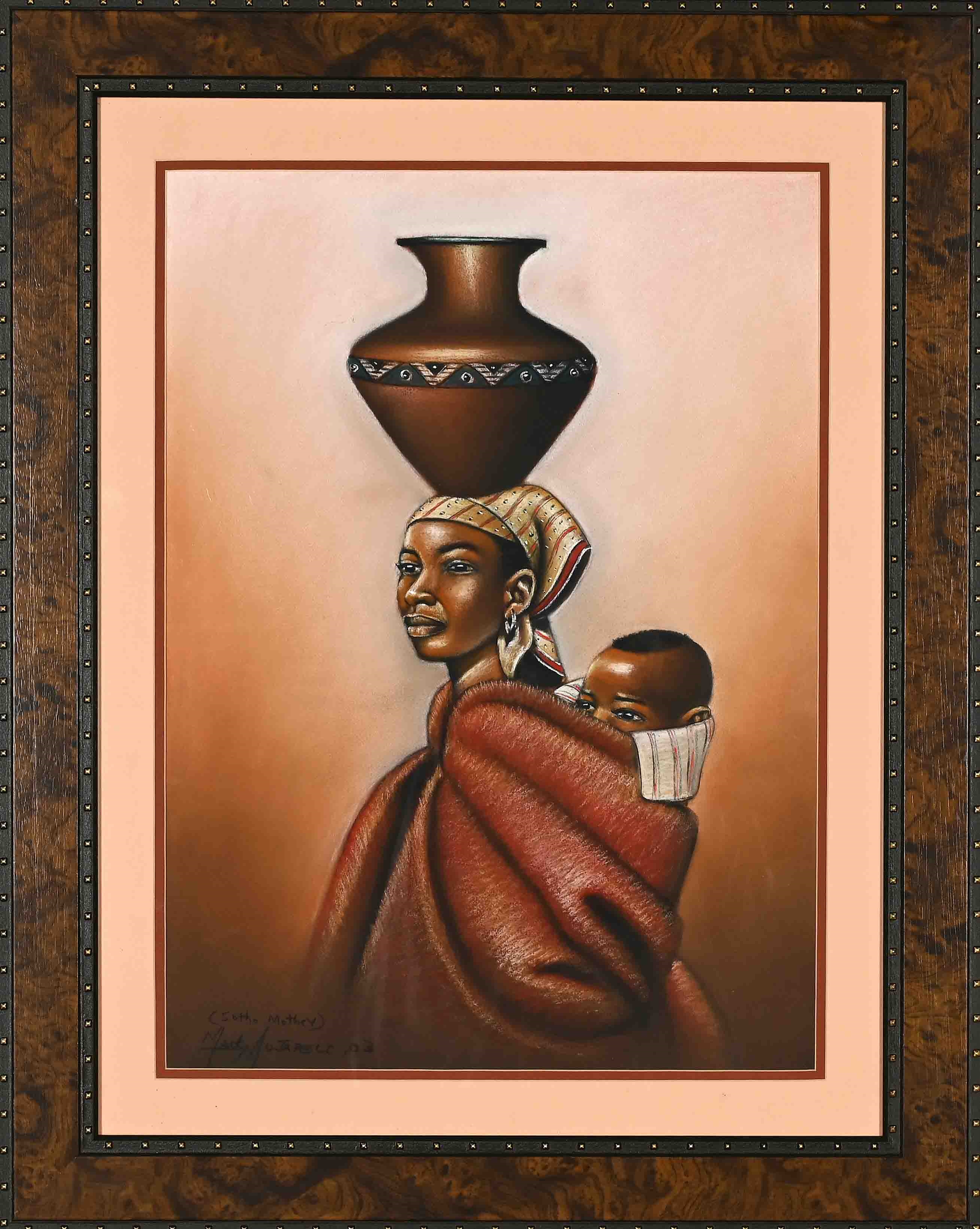 Mack Mojapelo | Sotho Mother and Child (2003) | MutualArt