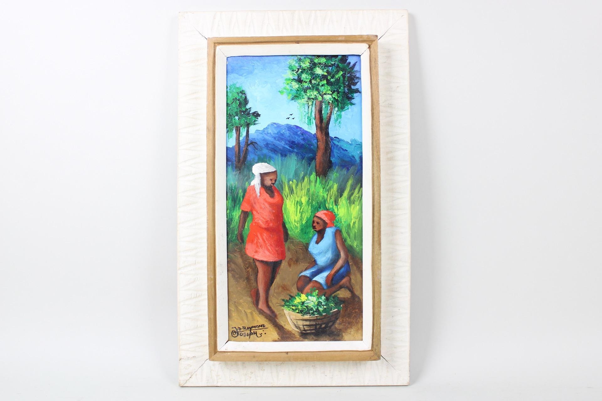 Joseph D. Raymond | Folk Art Painting of Haitian Women (1931) | MutualArt