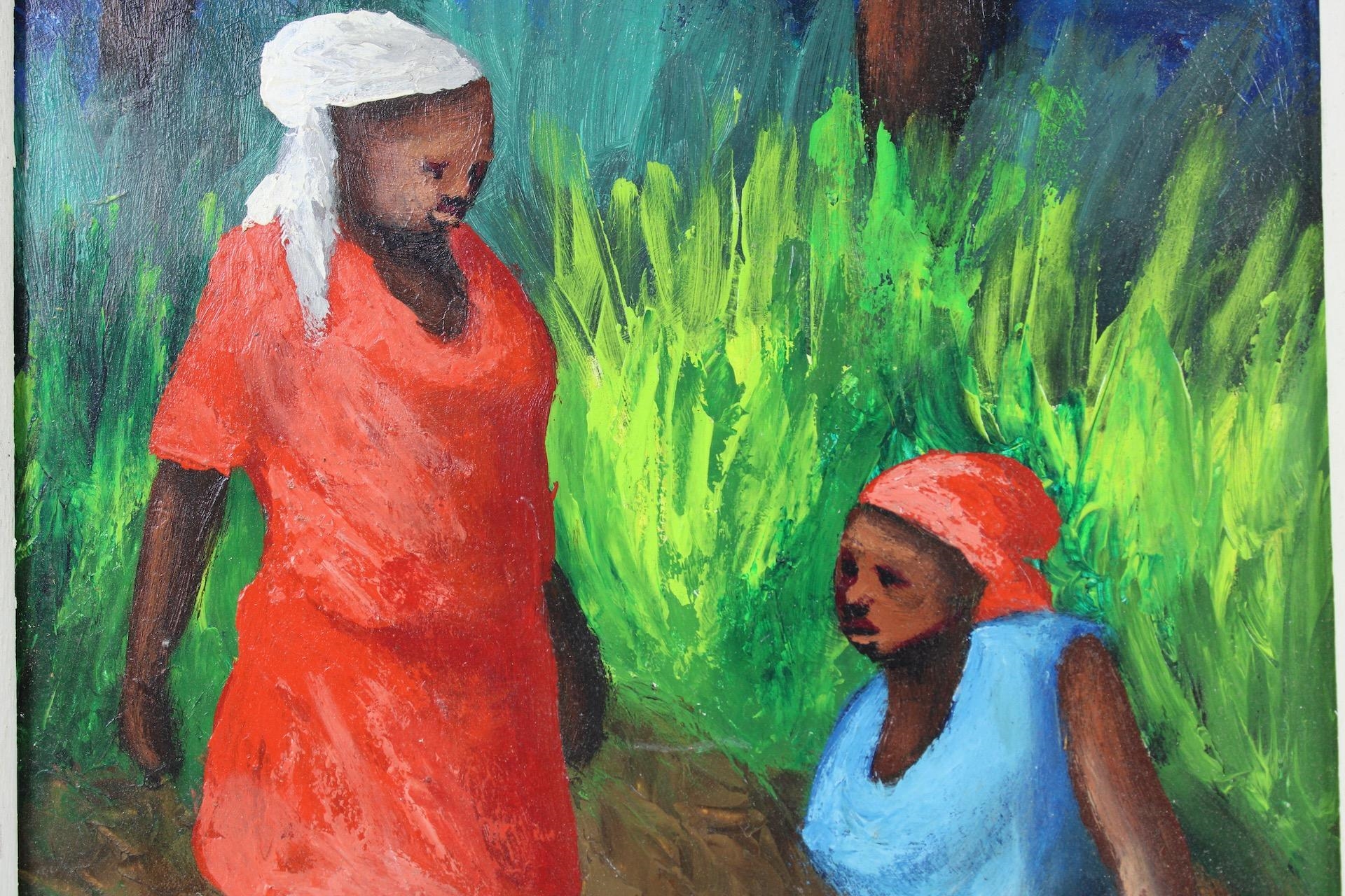 Joseph D. Raymond | Folk Art Painting of Haitian Women (1931) | MutualArt