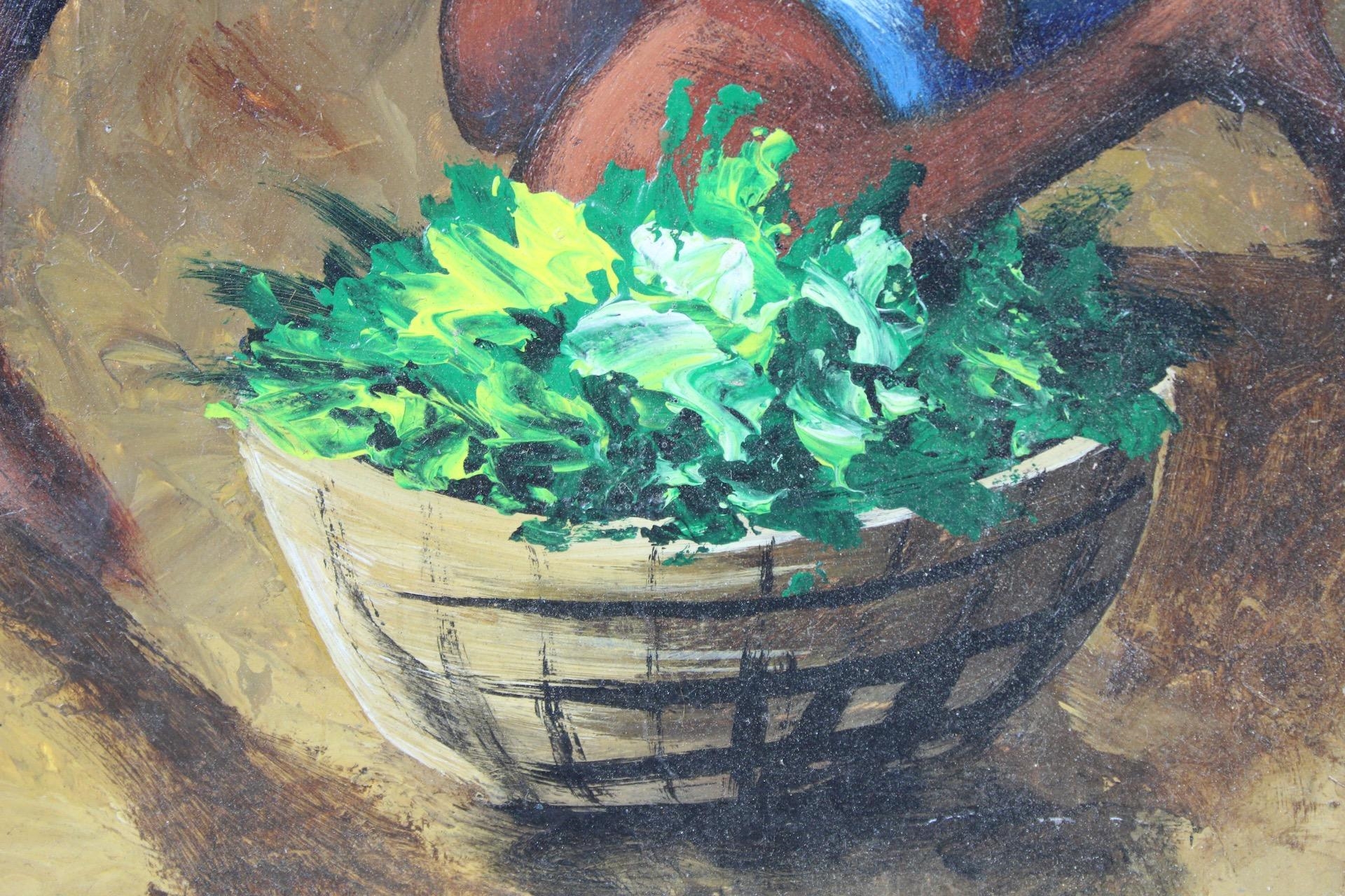 Joseph D. Raymond | Folk Art Painting of Haitian Women (1931) | MutualArt