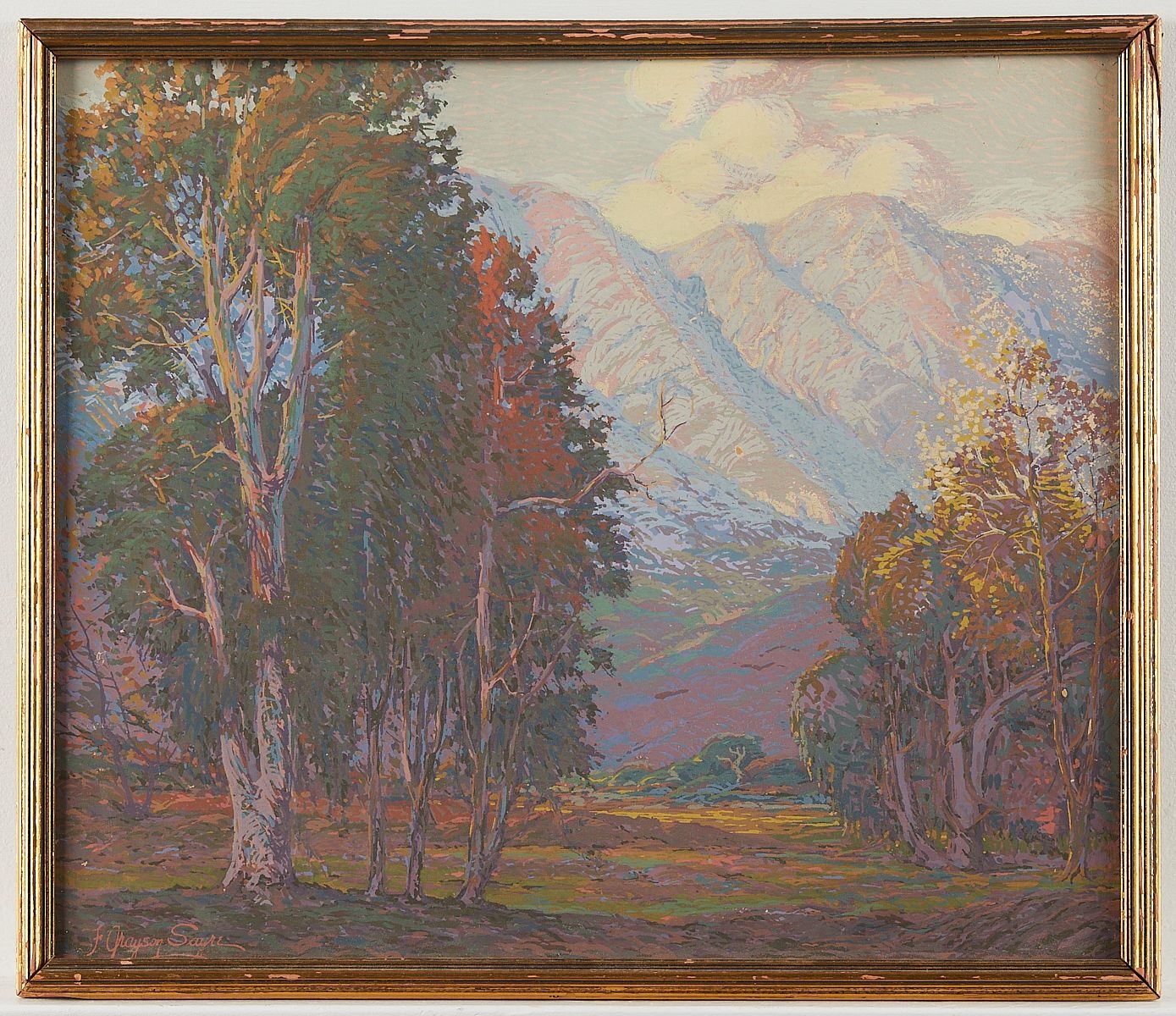 Fred Grayson Sayre | A mountainous landscape with a forest in the ...