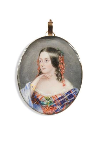James Holmes | Portrait miniature of Mary Jane Perceval | MutualArt