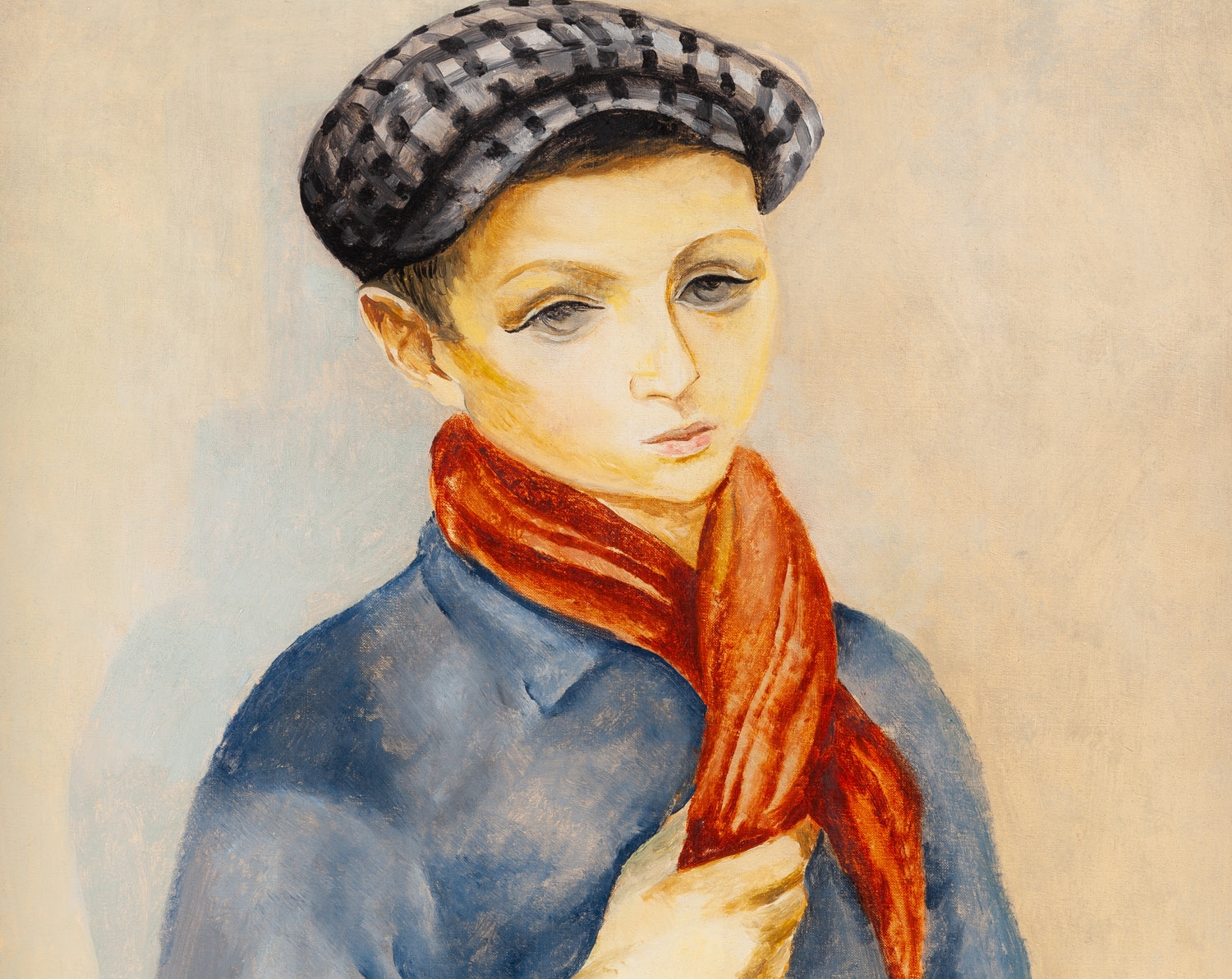 Moïse Kisling | Boy in peaked cap (Circa 1925) | MutualArt