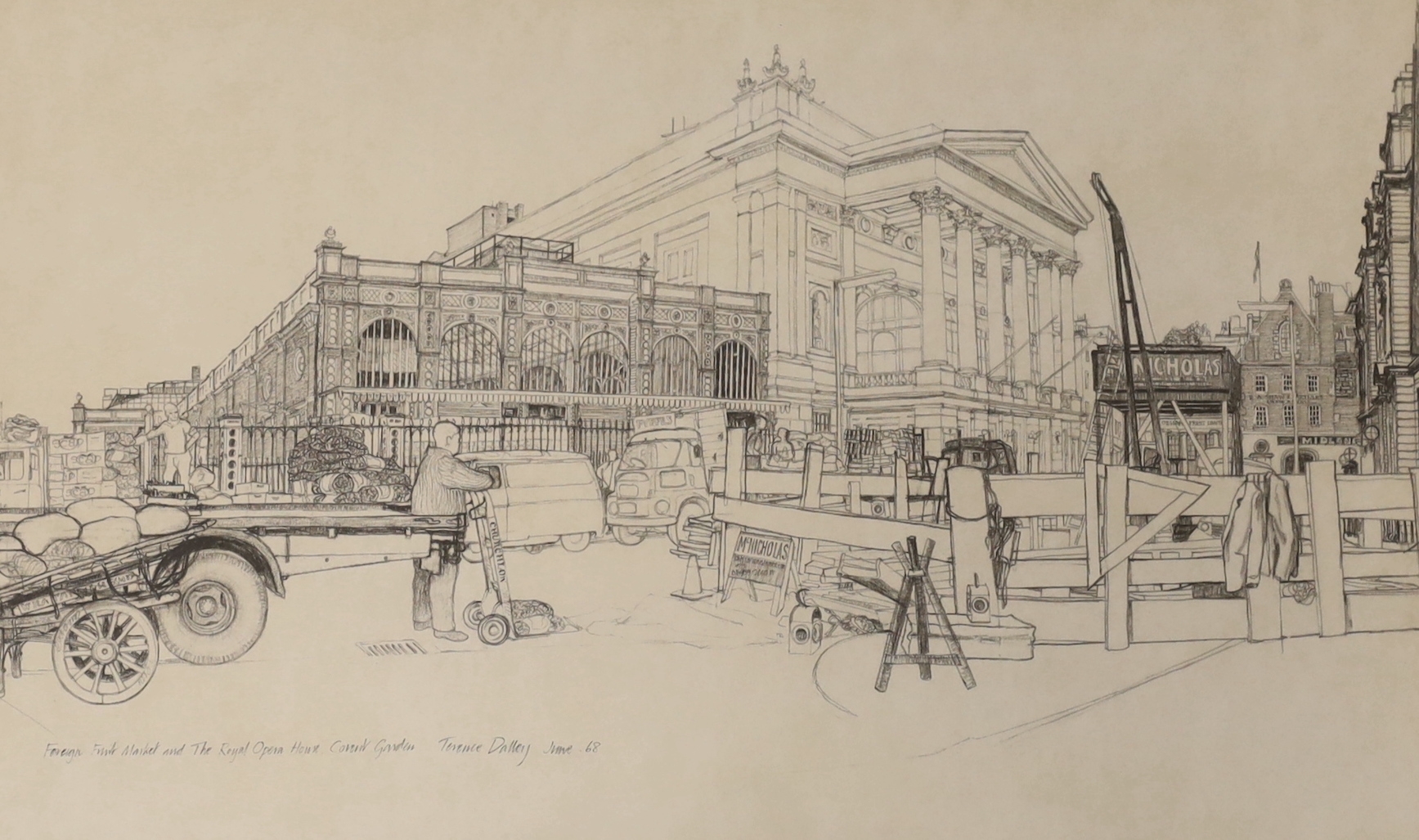 Terence Dalley | Foreign fruit market and The Royal Opera House | MutualArt