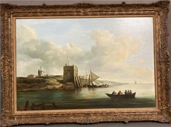 Roy Barley | Coastal scene with fort | MutualArt