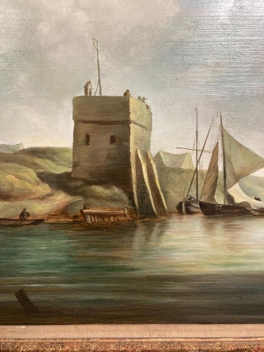 Roy Barley | Coastal scene with fort | MutualArt