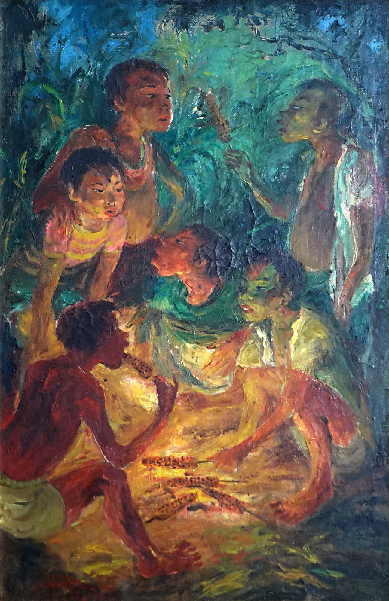 Hendra Gunawan | Pesta Jagung Bakar (1947) | MutualArt