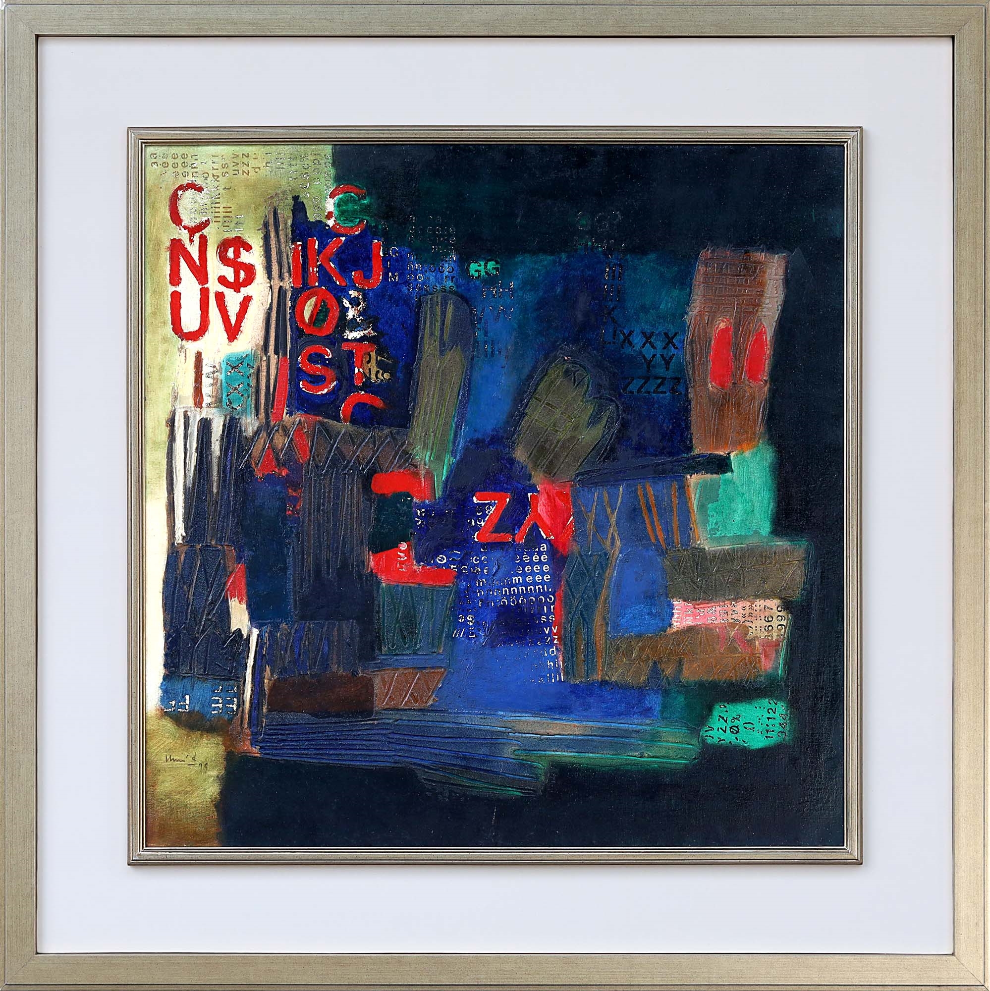 Umi Dachlan | Komposisi Dengan Tekstur Huruf (1979) | MutualArt