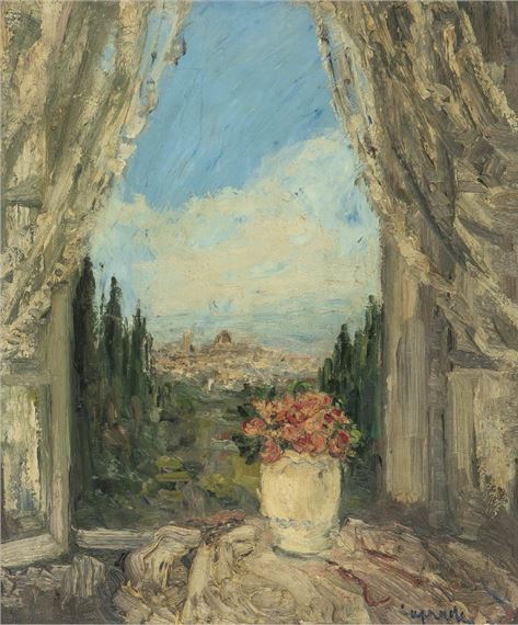 Pierre Laprade | Roses devant la fenetre | MutualArt