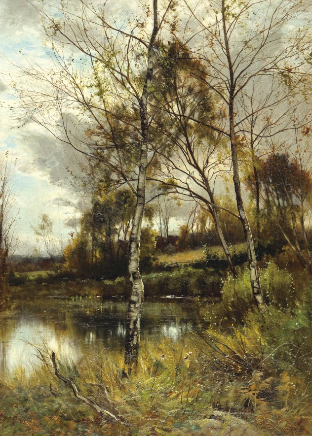Ernest Parton | Lakeside woods (1883) | MutualArt