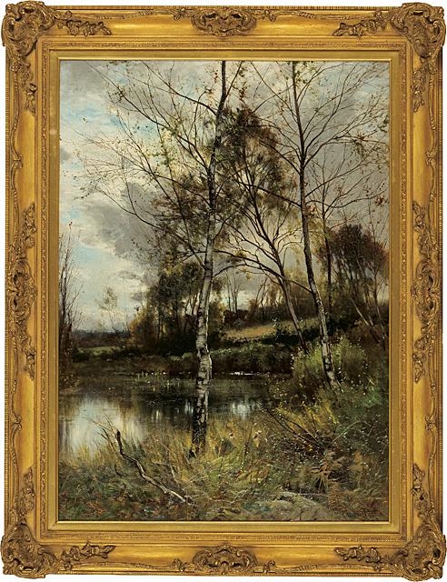Ernest Parton | Lakeside woods (1883) | MutualArt