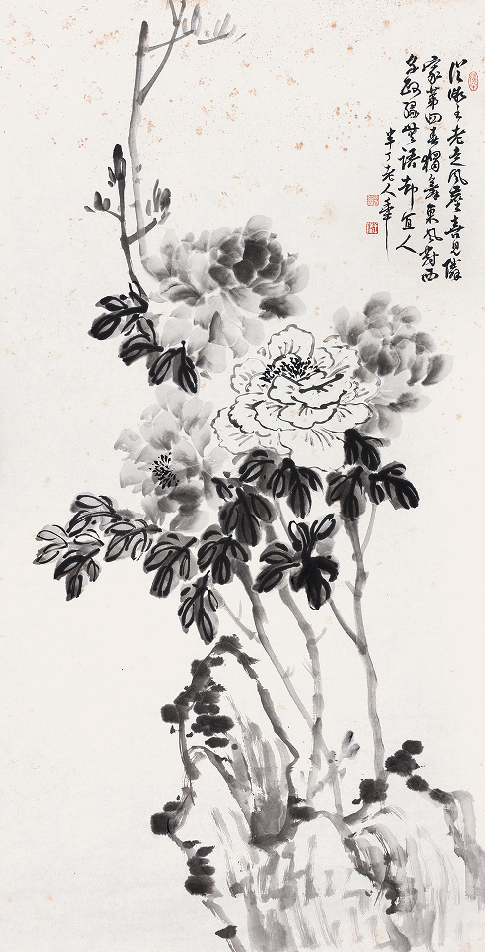 Chen Banding | Ink peony map | MutualArt