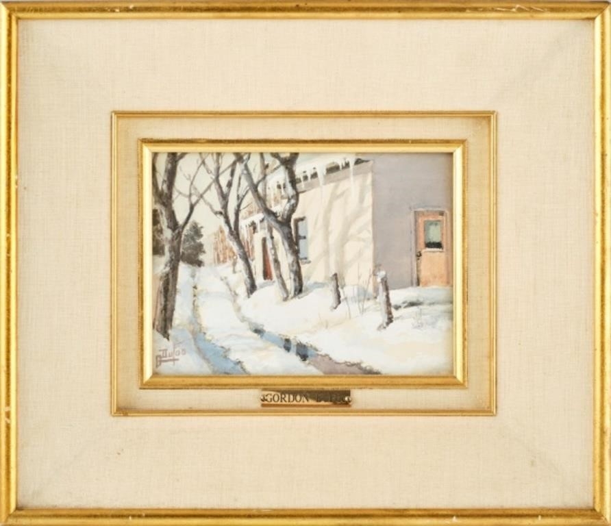 Gordon Dufoe | Tracks in the snow | MutualArt