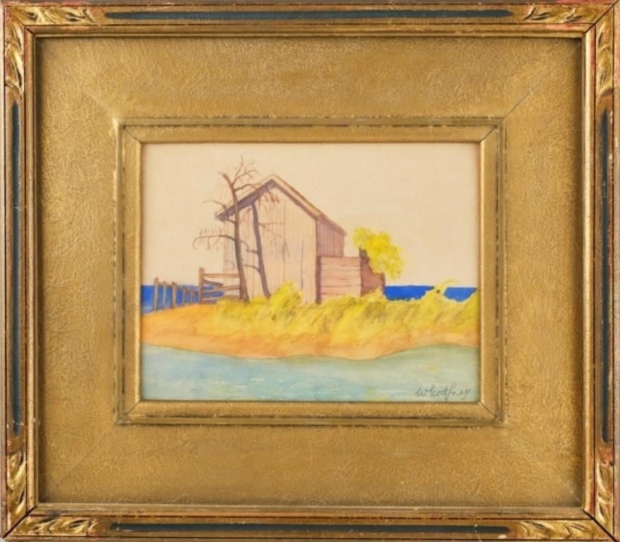 William Godfrey | A barn | MutualArt