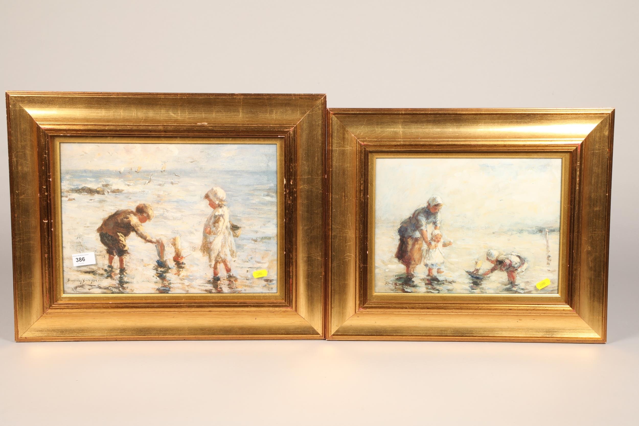 Robert Gemmell Hutchison | Pair gilt framed Robert Gemmell Hutchison ...